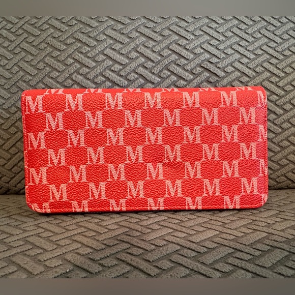 Bags | Red M Logo Wallet With 2 Zips Brand New | Poshmark